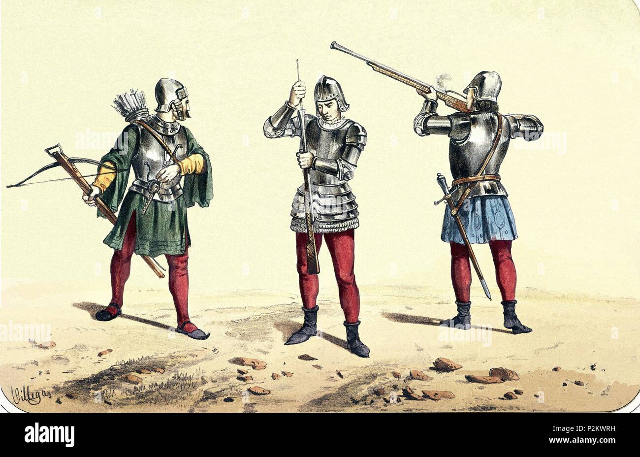 Crossbowmen and culverin men in 1493. Madrid, MIlitary historical ...