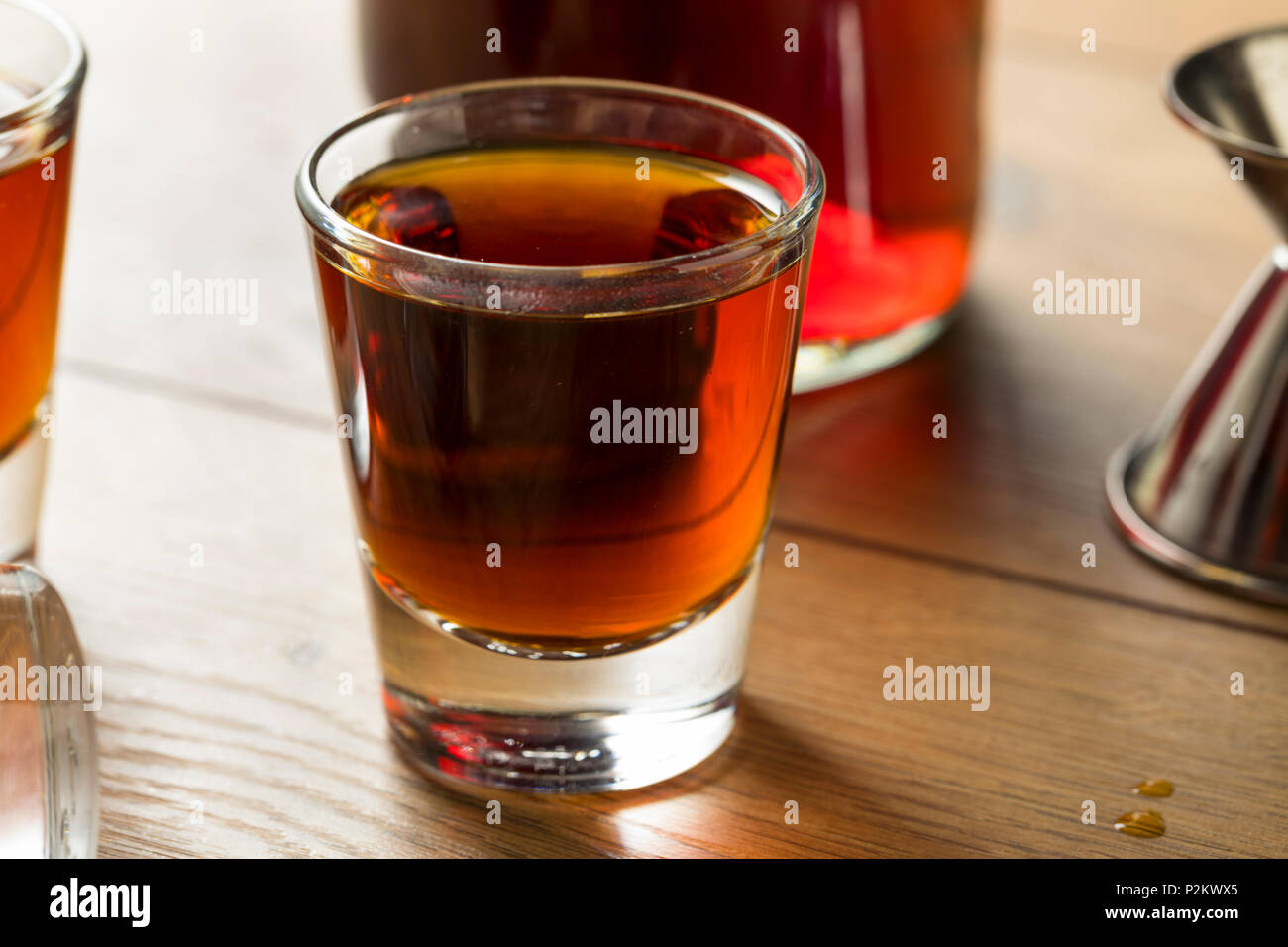 Red Sloe Gin Liqueur in a Glass Stock Photo - Alamy