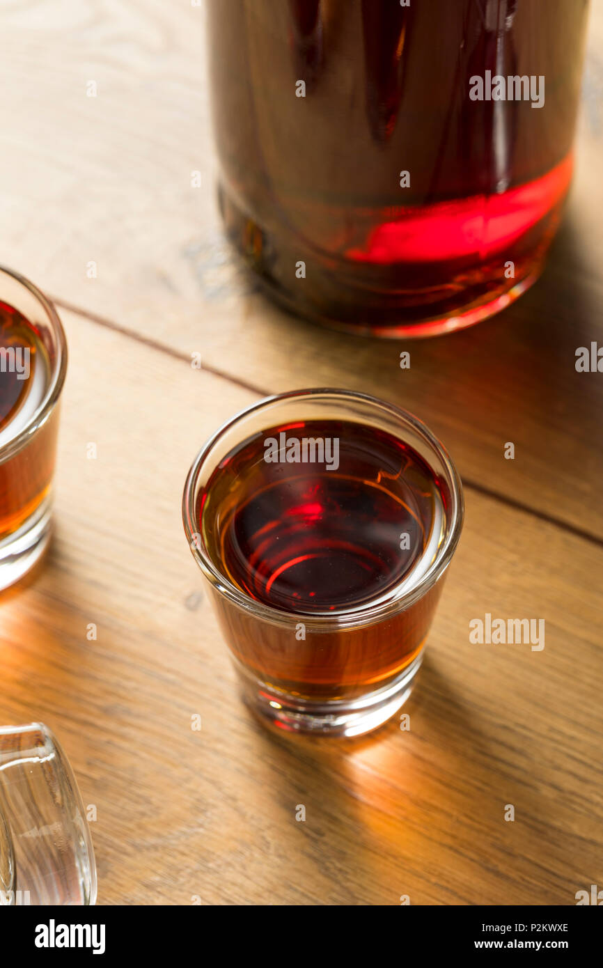 Red Sloe Gin Liqueur in a Glass Stock Photo - Alamy