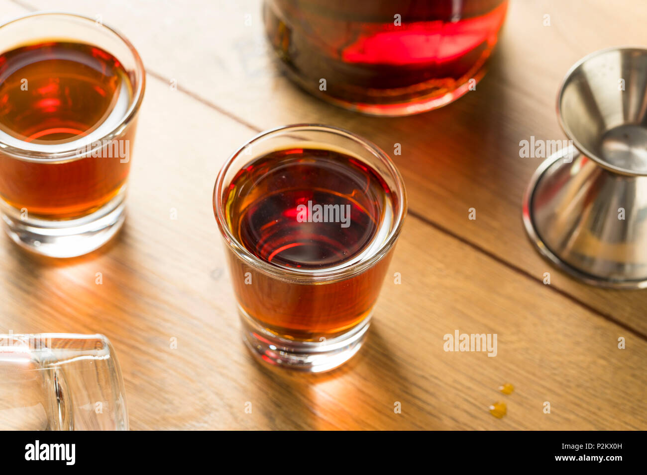 Red Sloe Gin Liqueur in a Glass Stock Photo - Alamy