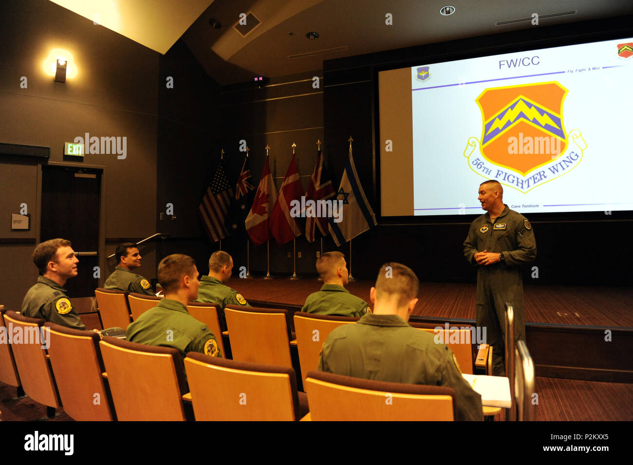 Brig. Gen. Brook Leonard, 56th Fighter Wing commander, welcomes the ...