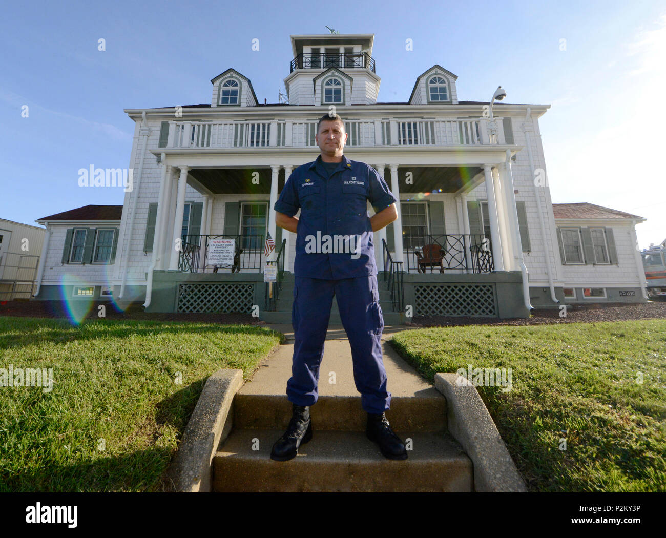 Chief Warrant Officer Chris Sparkman, surfman and commanding officer of ...