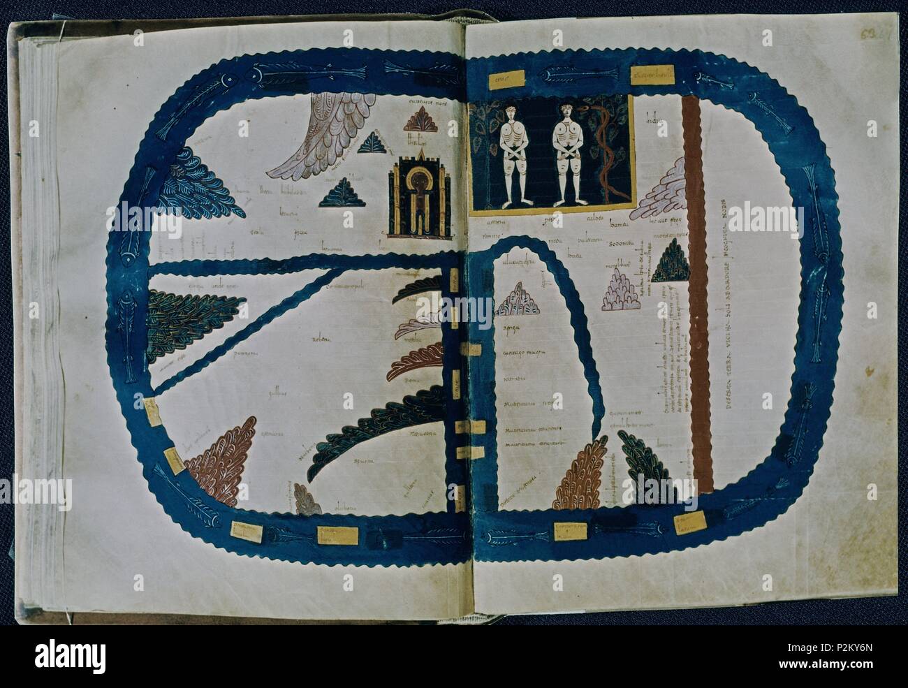 ILUSTRACION DE UN CODICE DEL COMENTARIO AL APOCALIPSIS, EL PARAISO ...