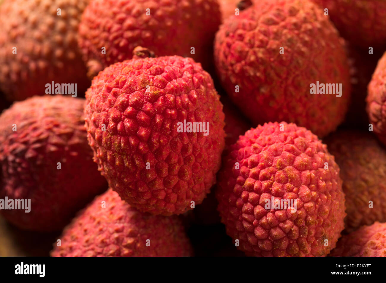 Raw Red Organic Lychee Fruit Ready to Eat Stock Photo - Alamy