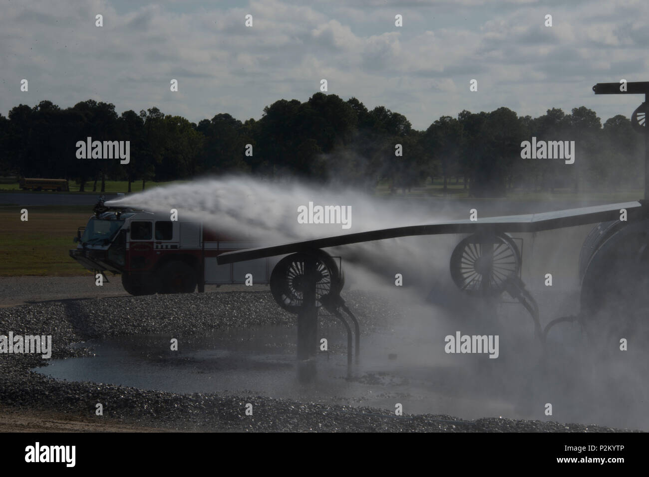 Fireman from Maxwell Air Force Base train on aircraft crash fire ...