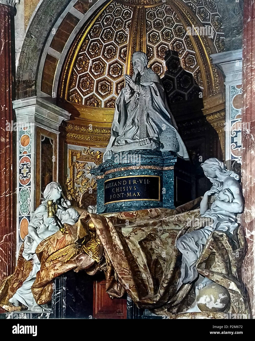 . Italiano: Monumento funebre di Alessandro VII Chigi . between 1672 ...