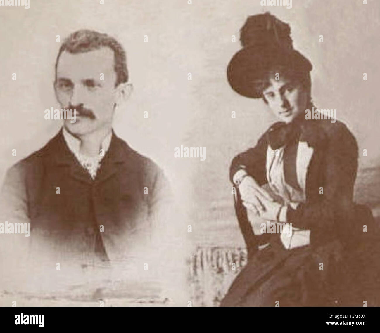 . English: Giuseppe Peano and his wife Carola Crosio in 1887 . 1887 ...