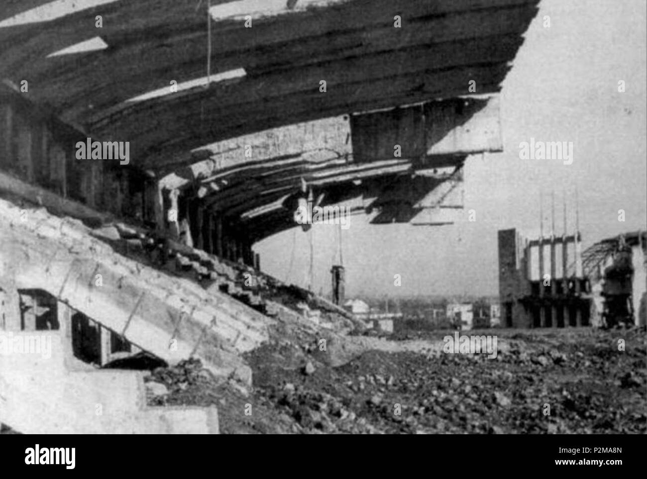 . Napoli 1943 - Stadio Partenopeo (o Ascarelli) dopo i bombardamenti ...