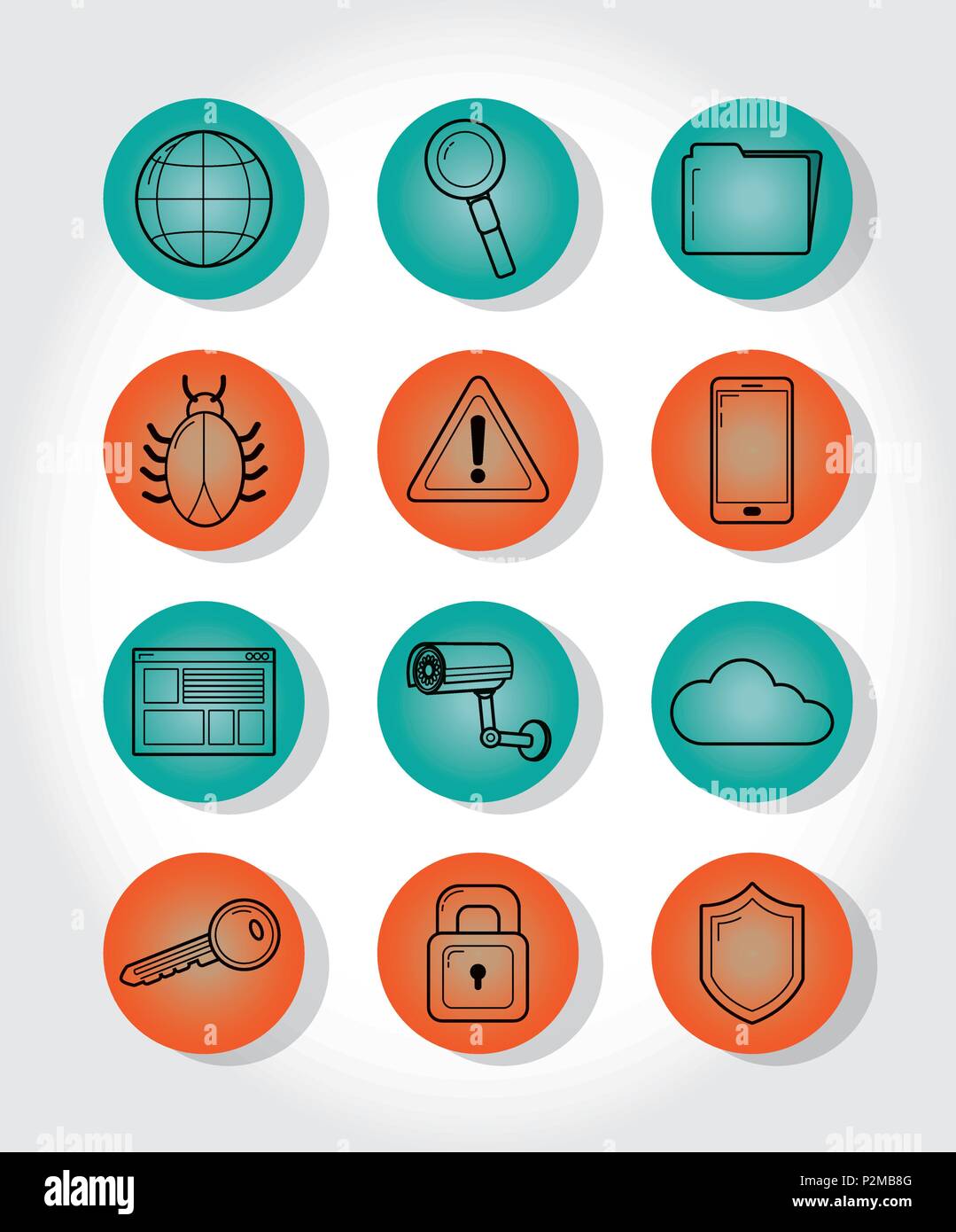 Cyber security icons Stock Vector Image & Art - Alamy