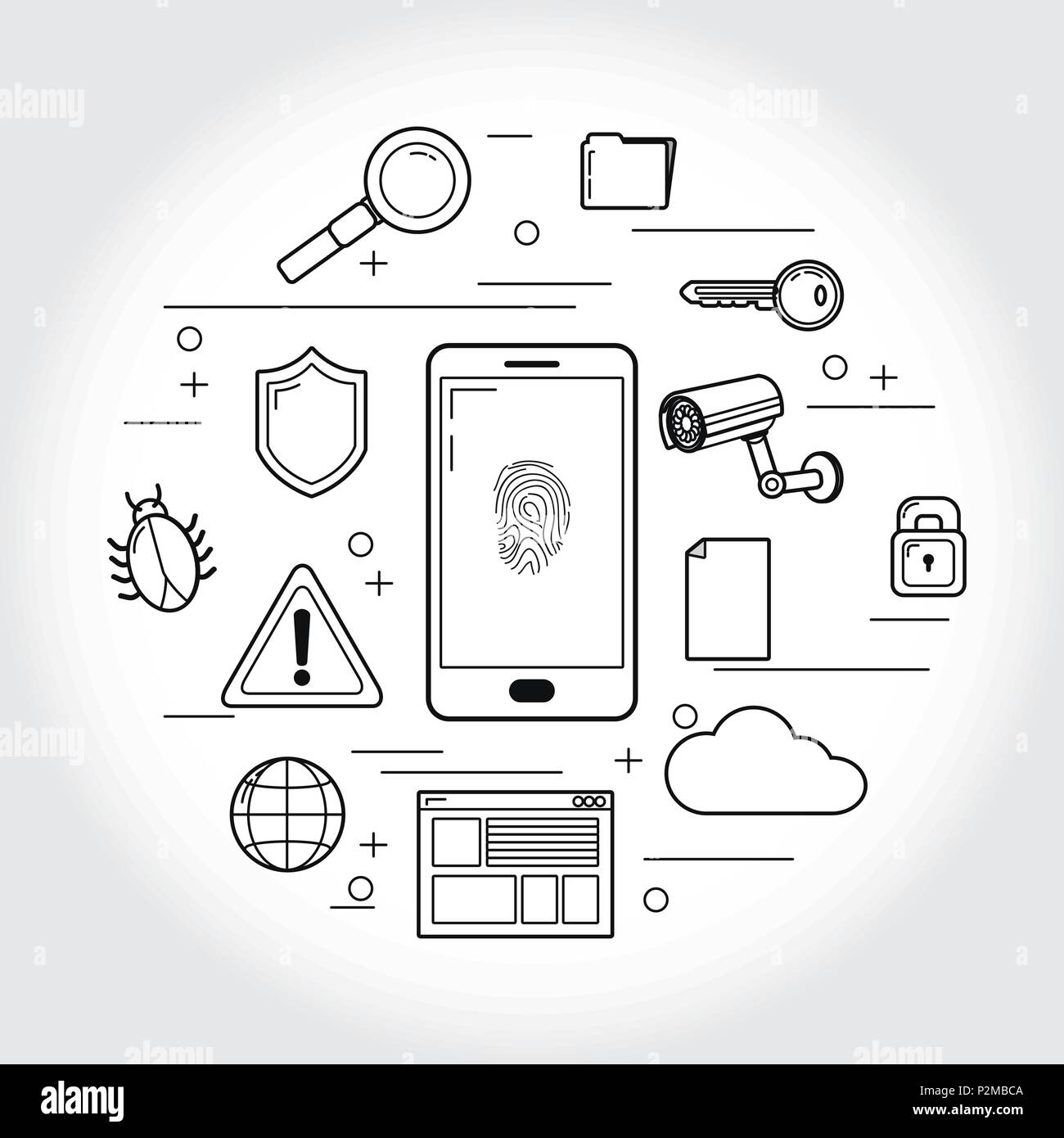 Cyber security icons Stock Vector Image & Art - Alamy