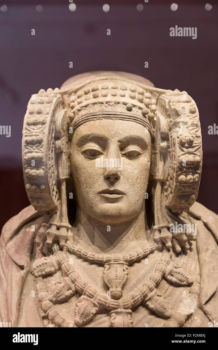 Madrid, Spain: Lady of Elche on display at the National Archaeological ...