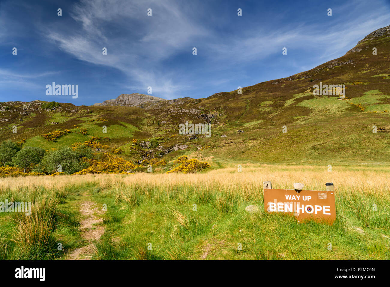 Ben Hope, the most northerly munro, on the shores of Loch Hope in ...