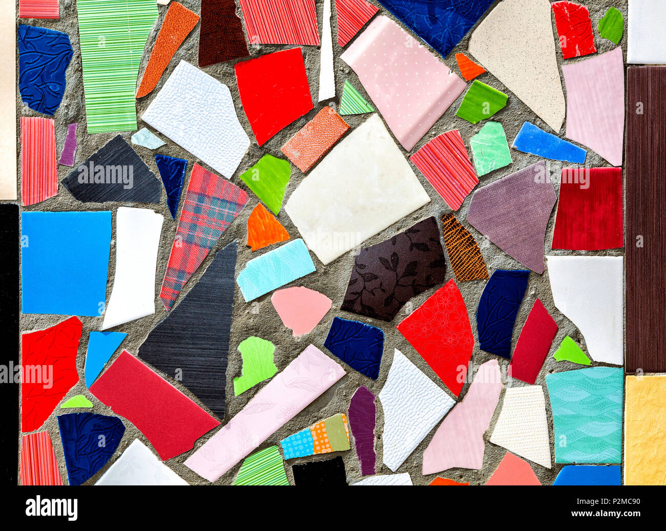 Abstract multicolored ceramic mosaic texture as background Stock Photo ...