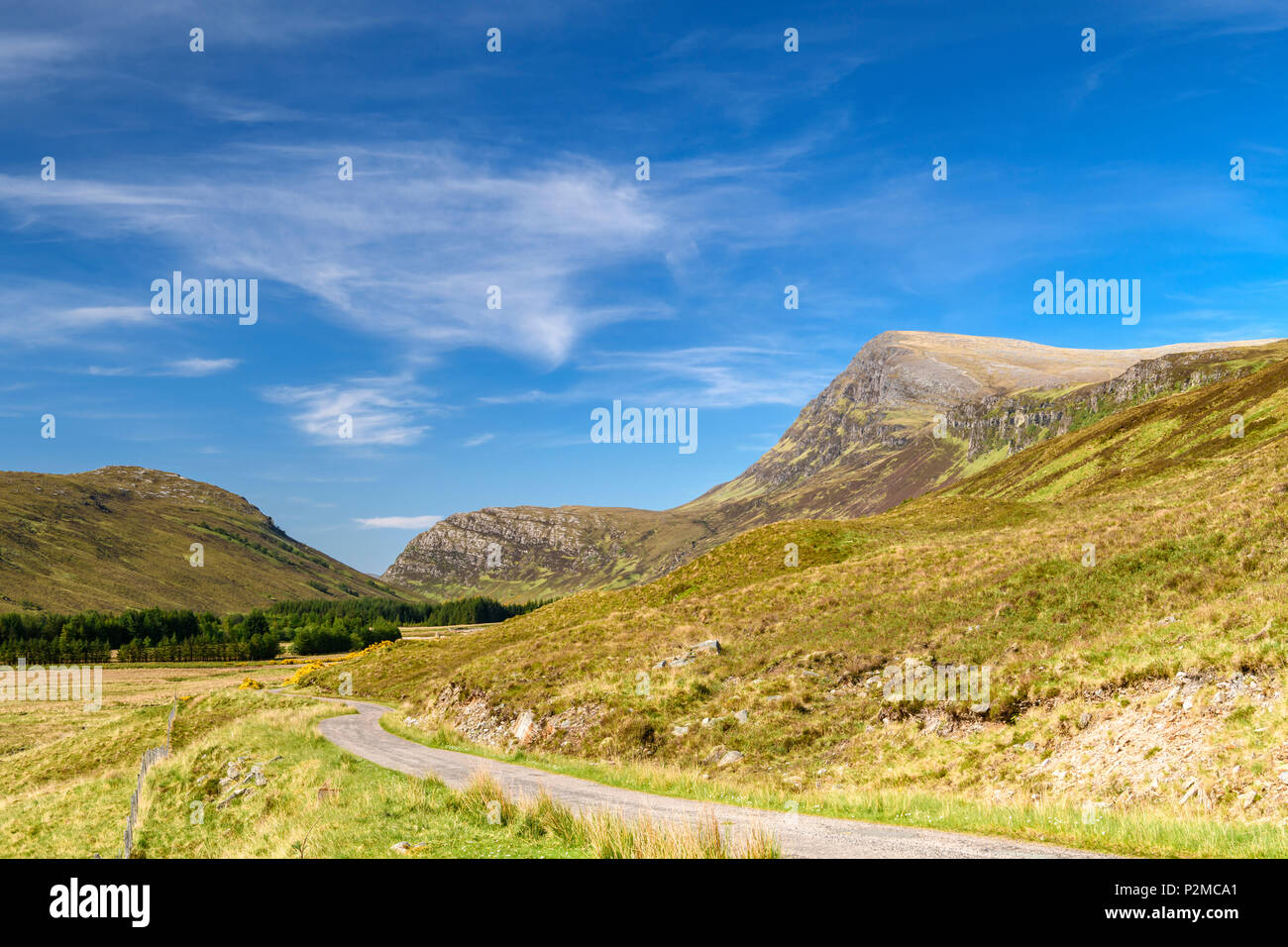 Ben Hope, the most northerly munro, on the shores of Loch Hope in ...