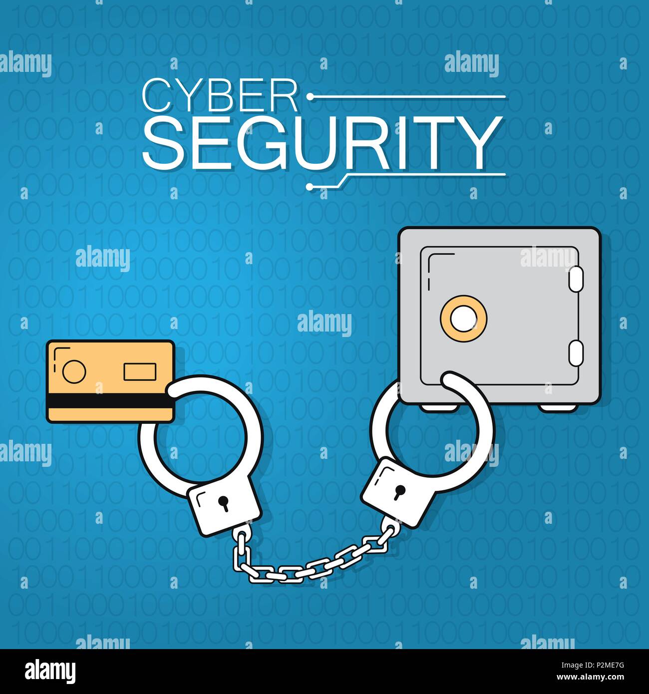 Digital handcuffs Stock Vector Images - Alamy