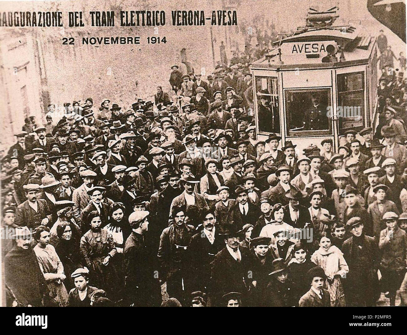 . Italiano: Inaugurazione del tram eletrico ad Avesa (Verona) . 22 ...