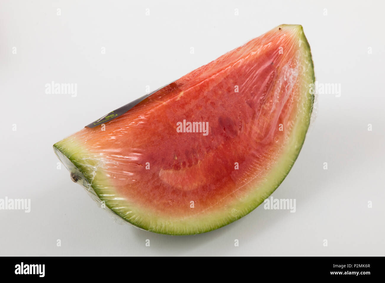 Fresh food, fruits, each individually packaged in plastic wrap, all ...
