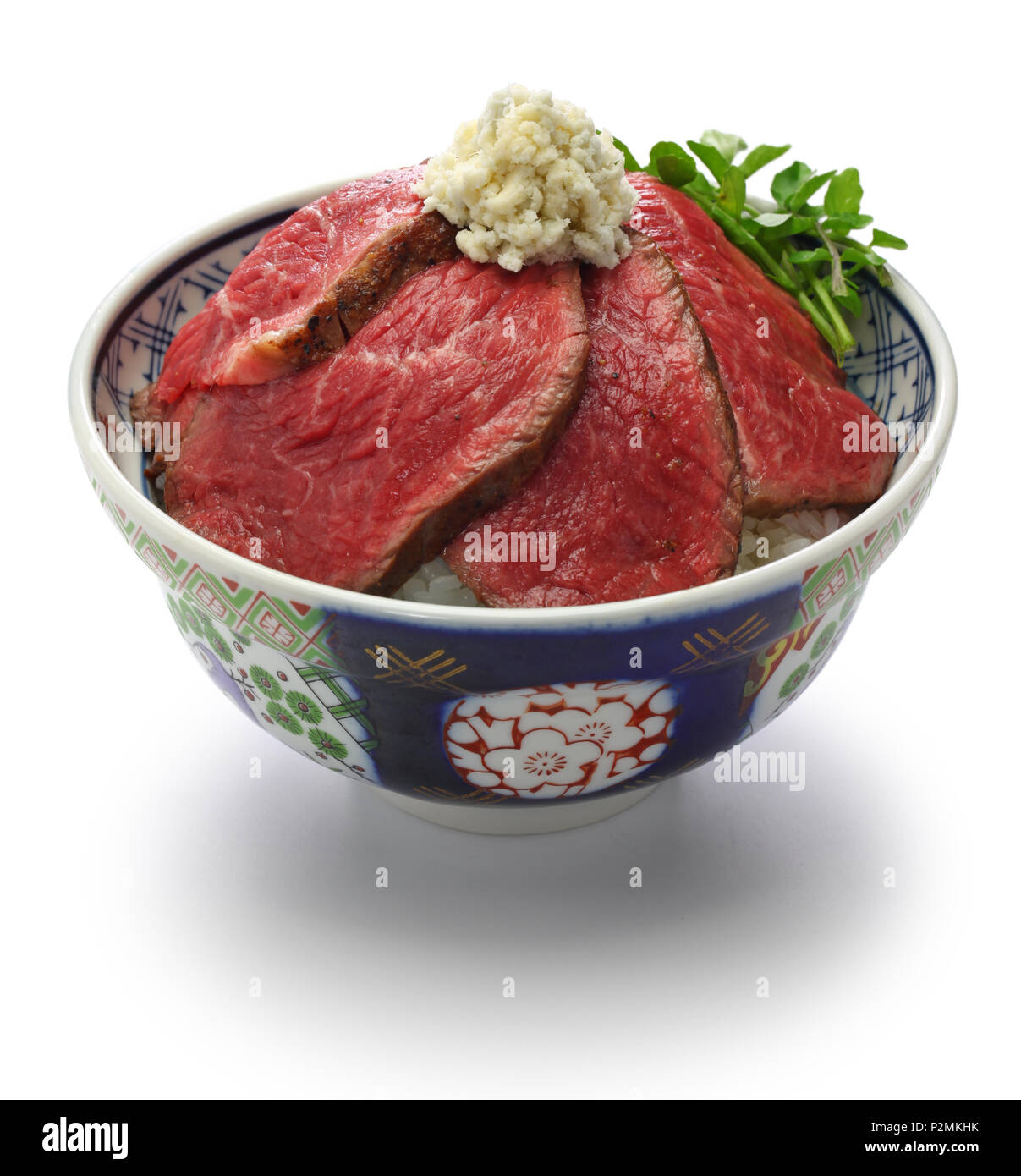 Japanese rice and beef bowl Cut Out Stock Images & Pictures - Alamy