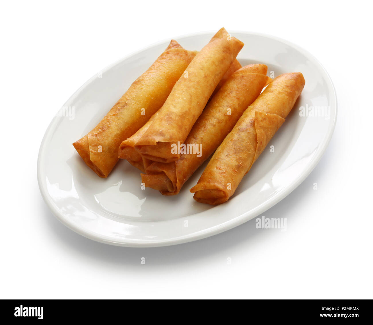 spring rolls, chinese cuisine isolated on white background Stock Photo ...