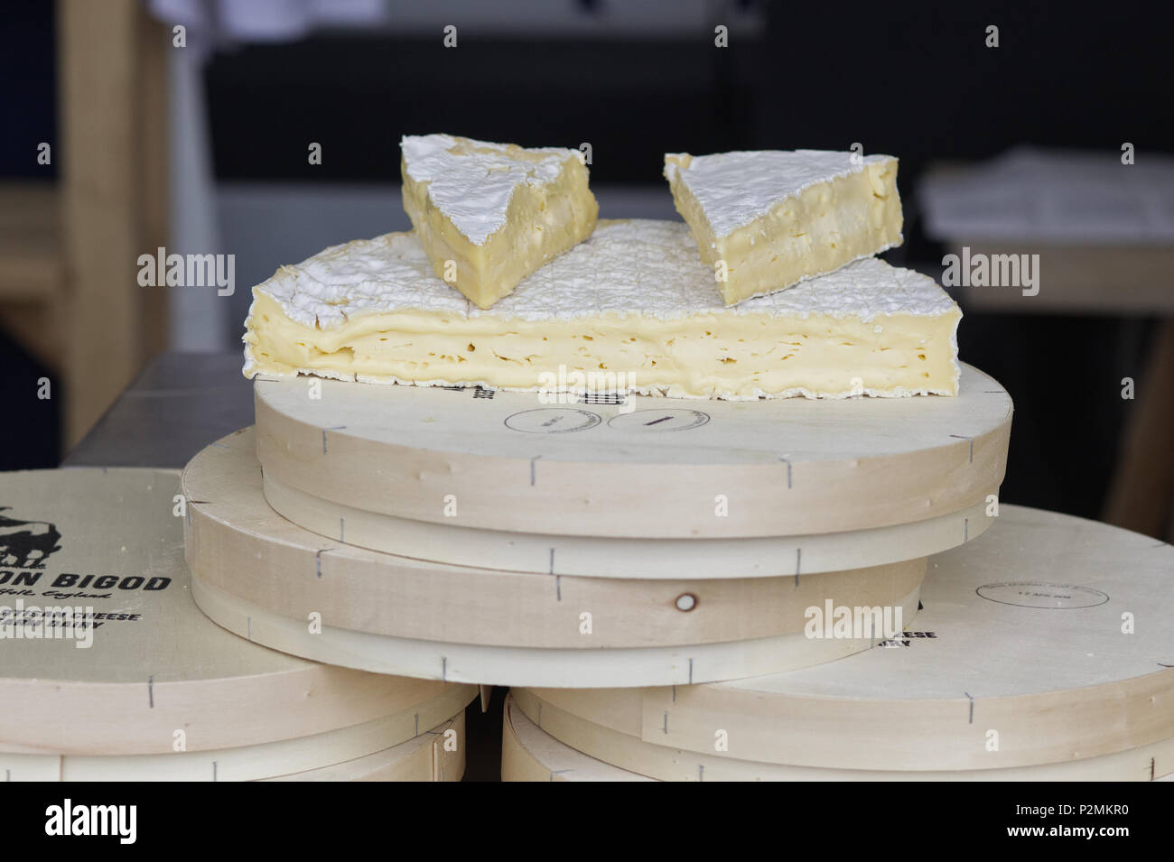Baron Bigod is a creamy white bloomy-rind cheese handmade for sale on a ...