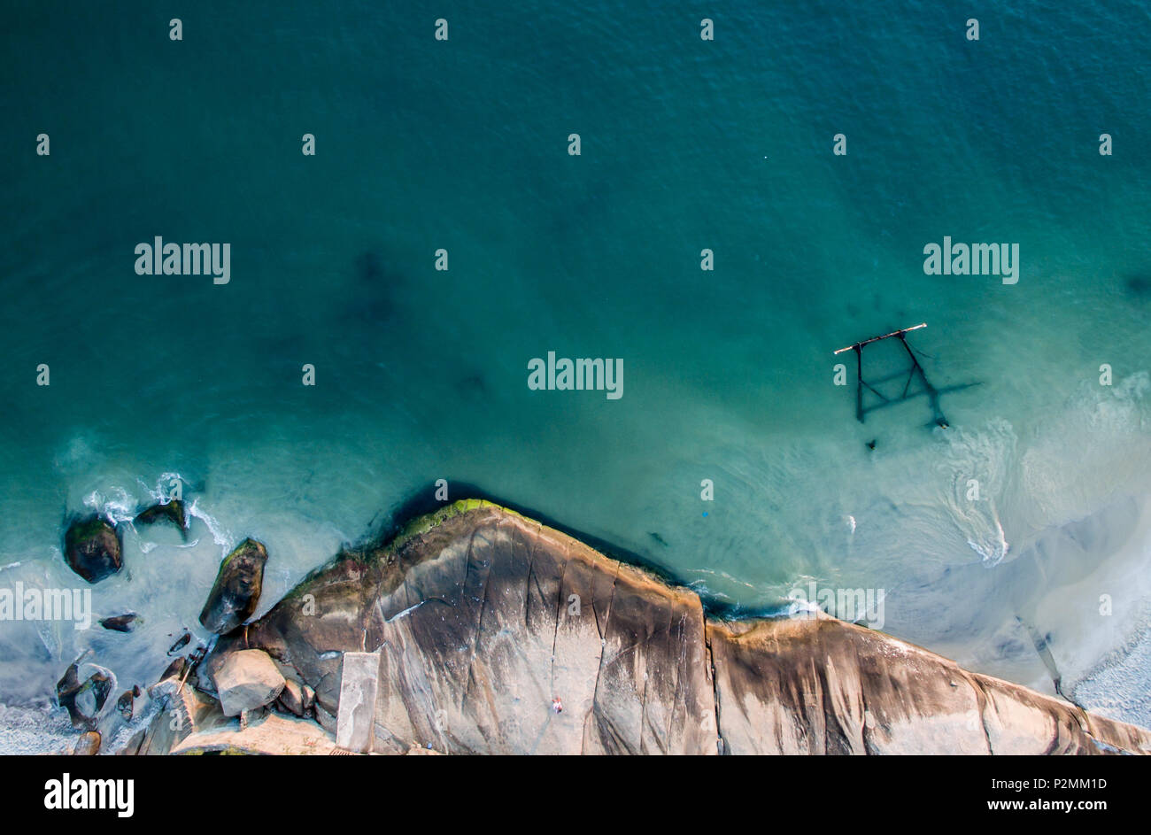 aerial view of Barra de Guaratiba beach Stock Photo - Alamy