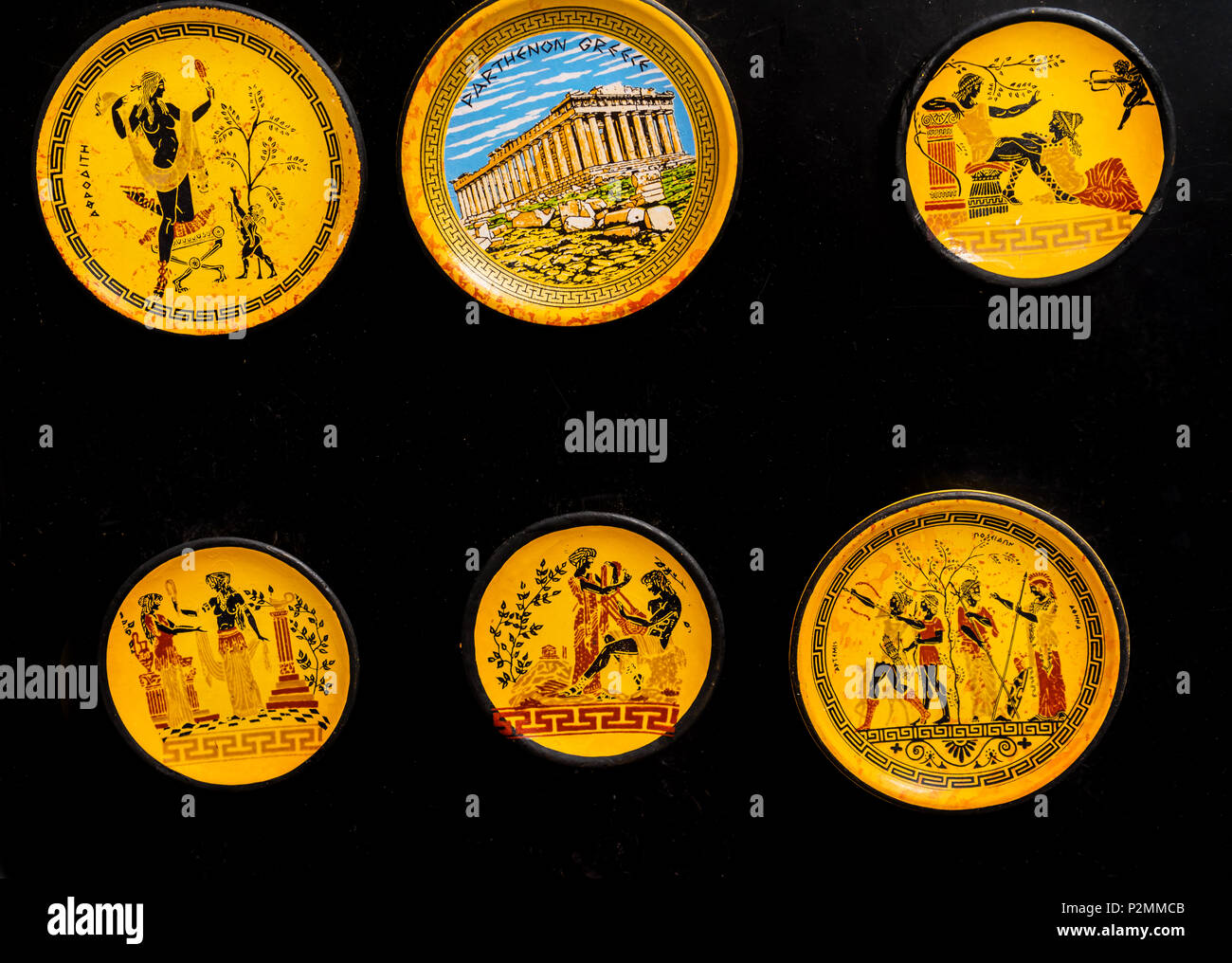 Greek Ancient Designs Magnets Parthenon Athens Greece Stock Photo - Alamy