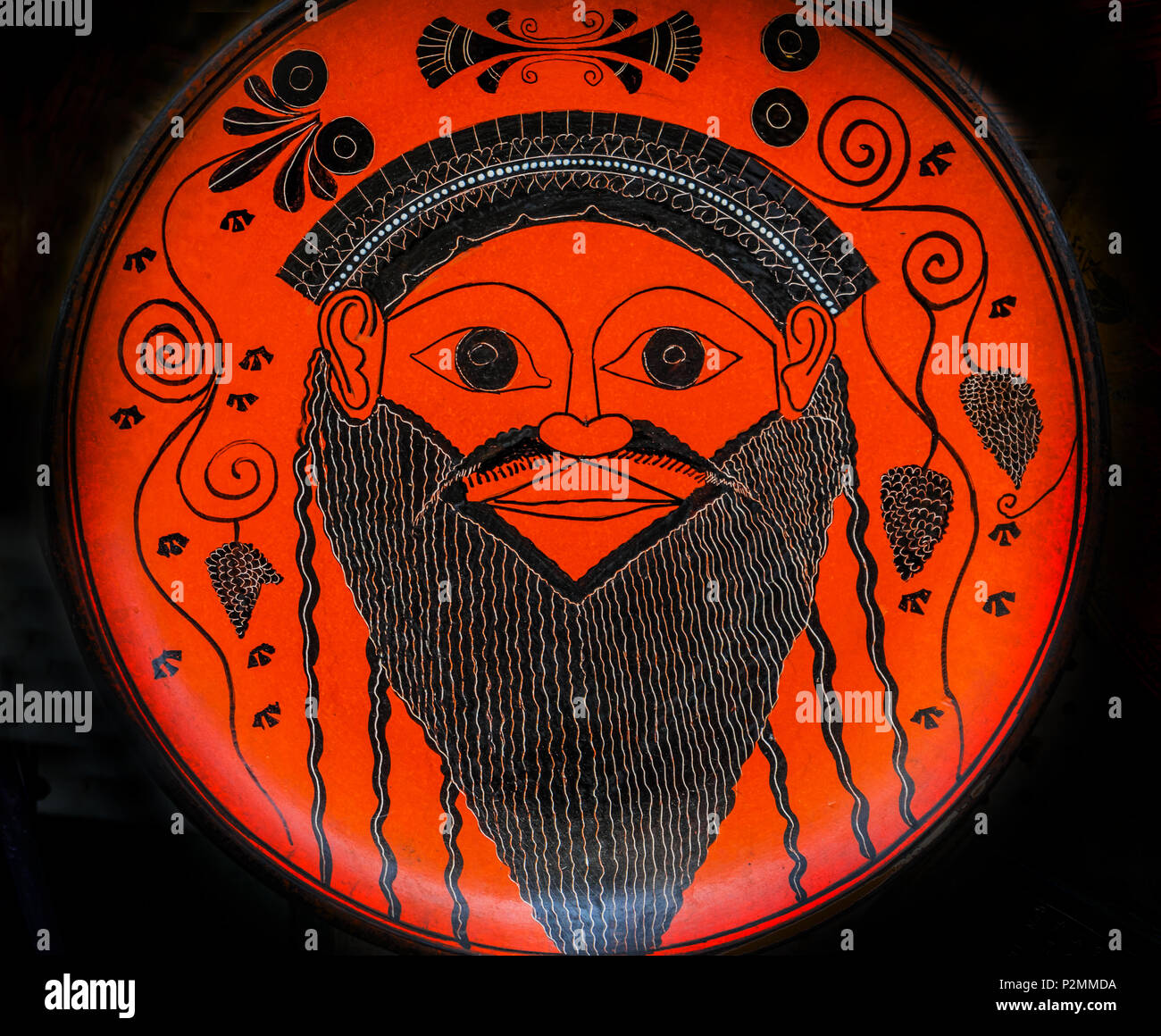 Ancient Greek Replica God Plate Pottery Athens Greece Stock Photo - Alamy