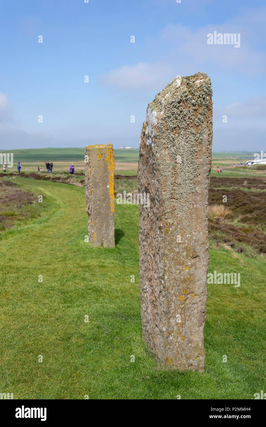 Neolithic standing stones, Ring of Brodgar, near Stromness, Mainland ...