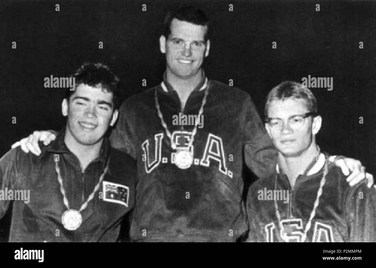 . Left-right: Neville Hayes, Mike Troy, Dave Gillanders at the Rome ...