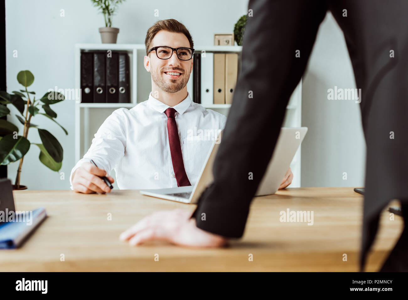 Talking with boss hi-res stock photography and images - Alamy