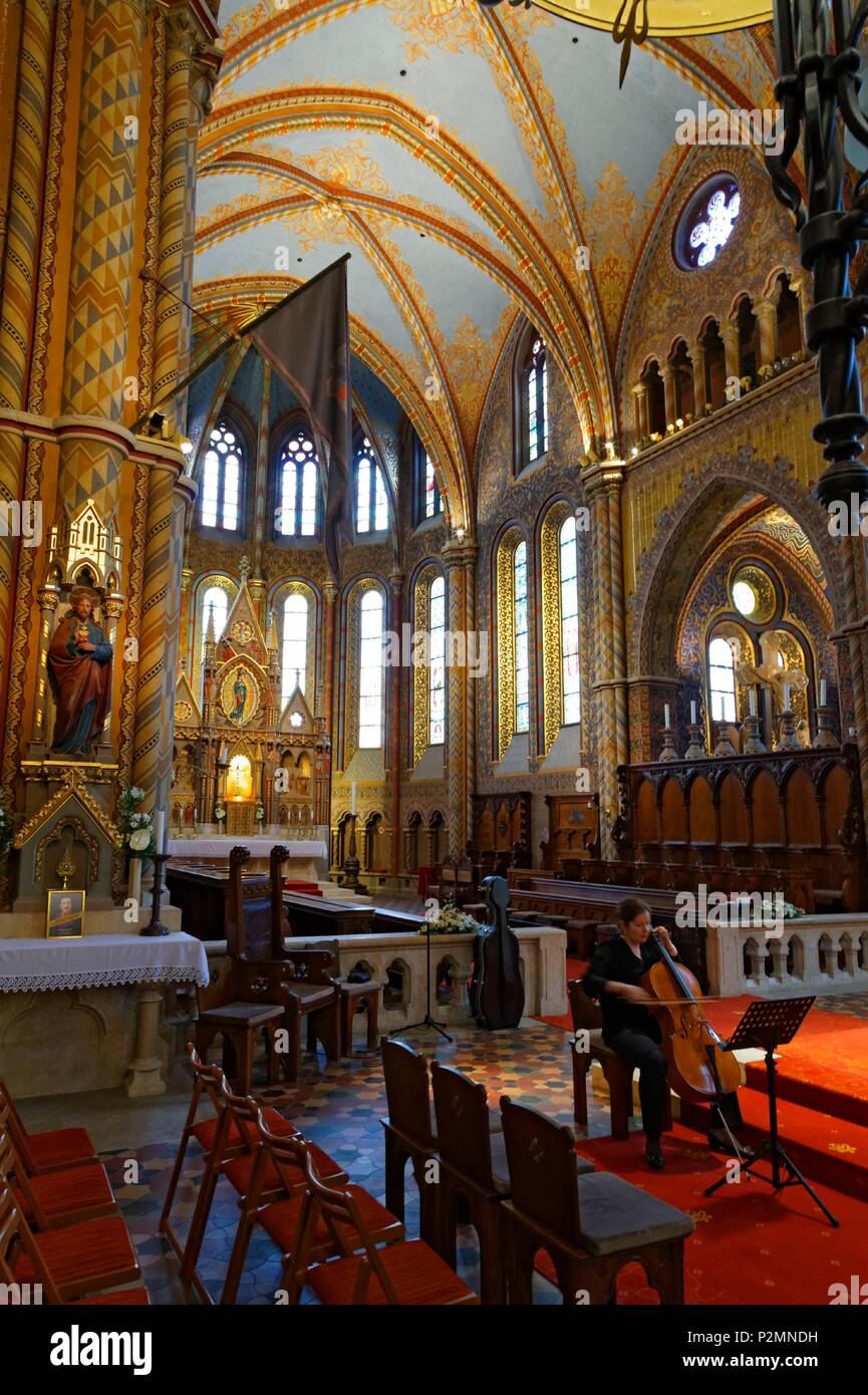 Budapest, Hungary, area classified as World Heritage, Buda, Varnegyed ...