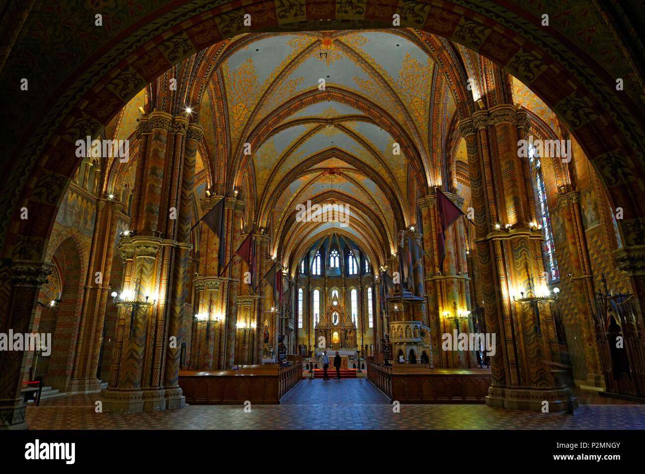 Budapest, Hungary, area classified as World Heritage, Buda, Varnegyed ...