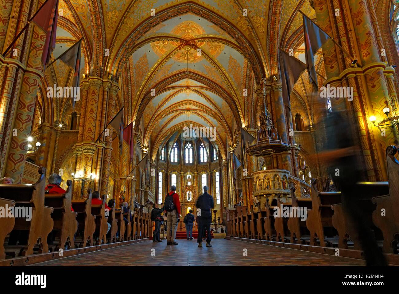 Budapest, Hungary, area classified as World Heritage, Buda, Varnegyed ...