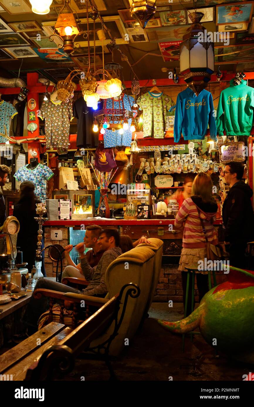 Budapest, Hungary, area classified as World Heritage, Pest, ruin bar ...