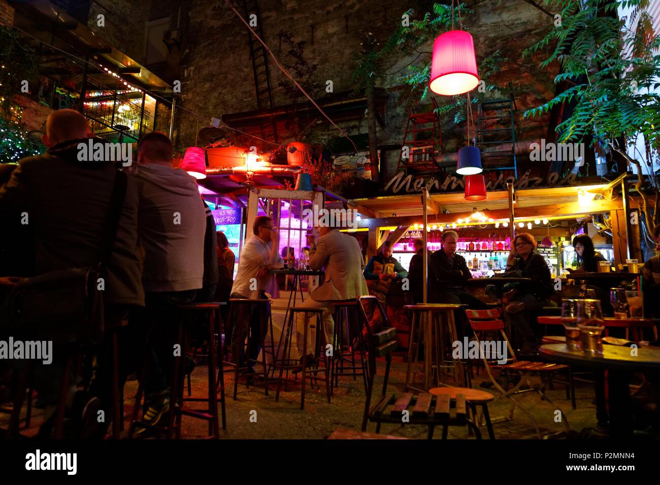 Budapest, Hungary, area classified as World Heritage, Pest, ruin bar ...