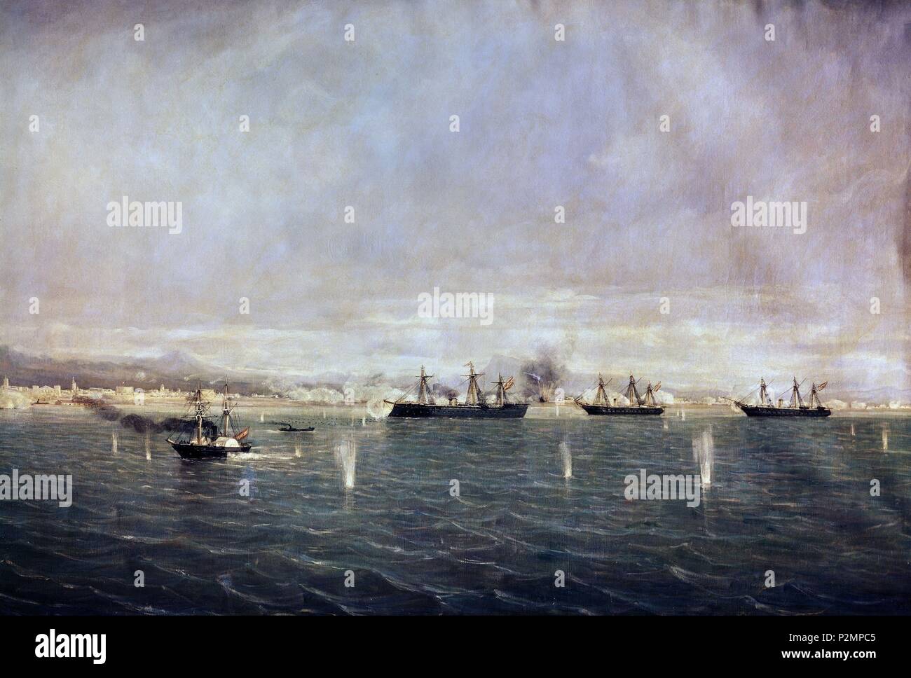 COMBATE NAVAL DEL CALLAO EL 2 DE MAYO DE 1866 AL MANDO DE MENDEZ NUÑEZ ...