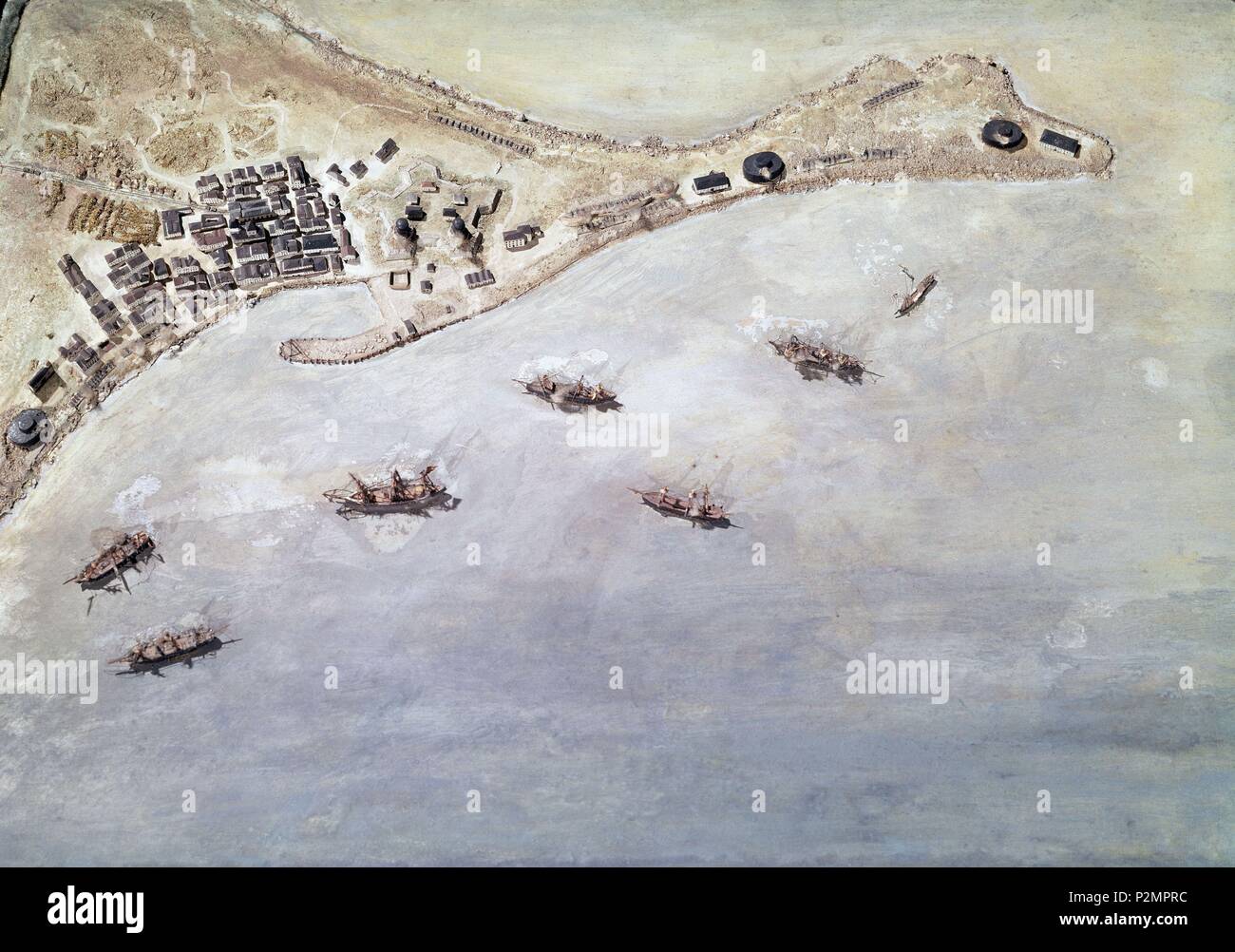 Model. Battle of the Callao. War between Peru and Spain. 1866. Madrid ...