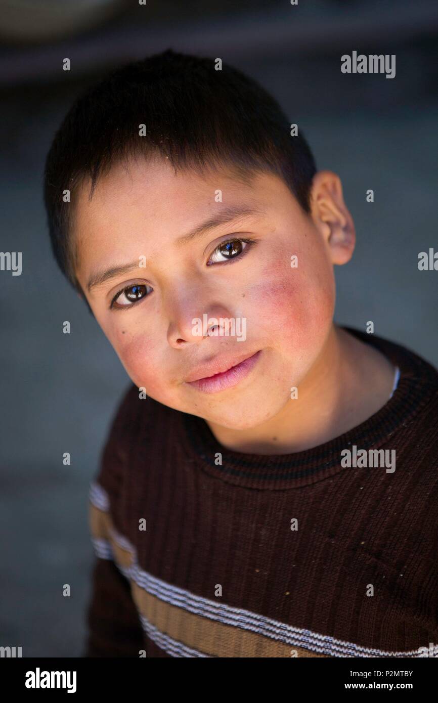 Guatemala, Guatemala city, portrait of a little boy Stock Photo - Alamy