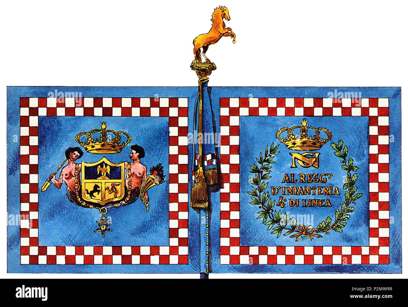 75 Regimental Standard of the Neapolitan Army (1814 Stock Photo - Alamy