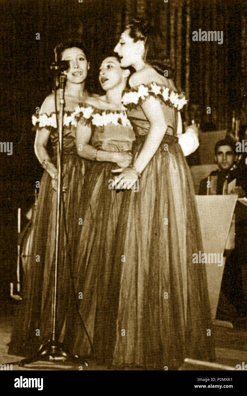 . English: Trio Lescano in 1942 . 1942. Author unknown 88 Triolescano ...