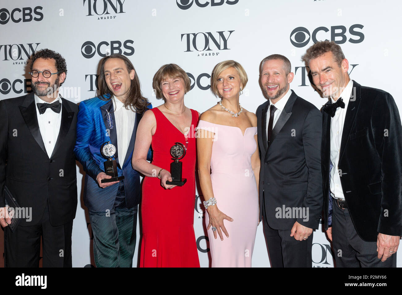 New York, NY - June 10, 2018: Award winners Tony Kushner, Jordan Roth ...