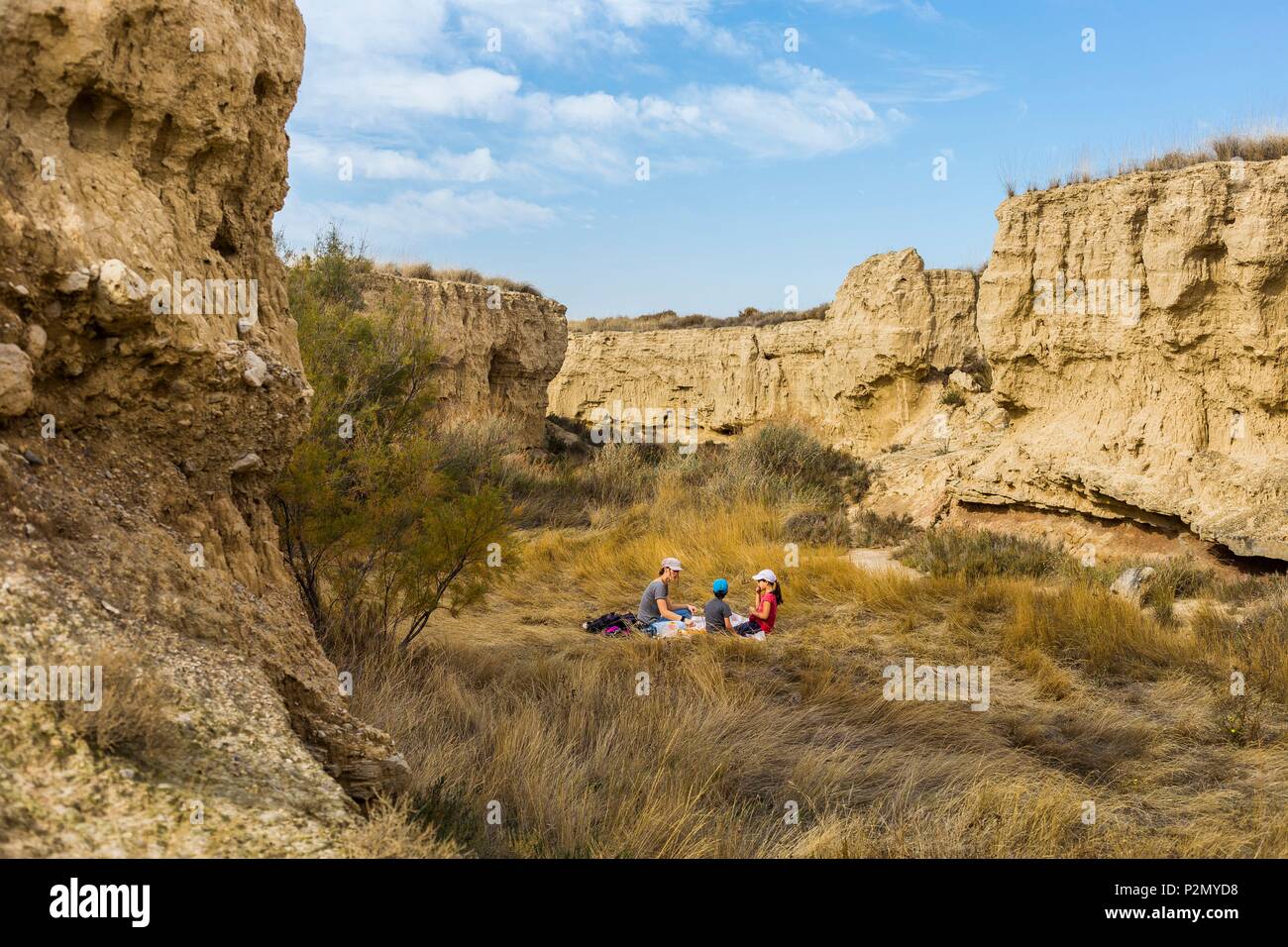 Spain, Navarre, Arguedas, desert of bardenas reales, UNESCO lists it as ...