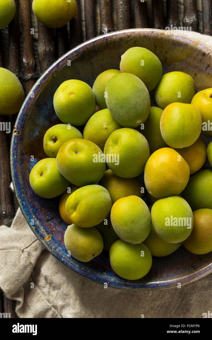 Raw Green Organic Ume Fruit Ready to Eat Stock Photo - Alamy