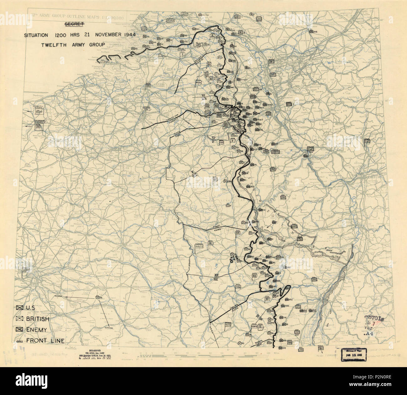 (November 21, 1944), HQ Twelfth Army Group situation map. LOC ...