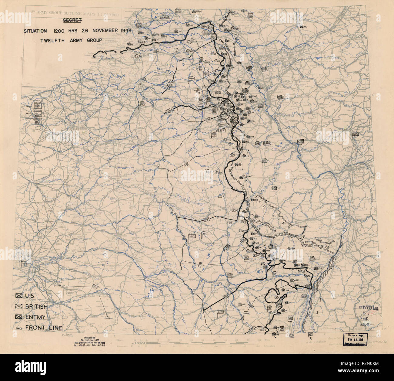(November 26, 1944), HQ Twelfth Army Group situation map. LOC ...