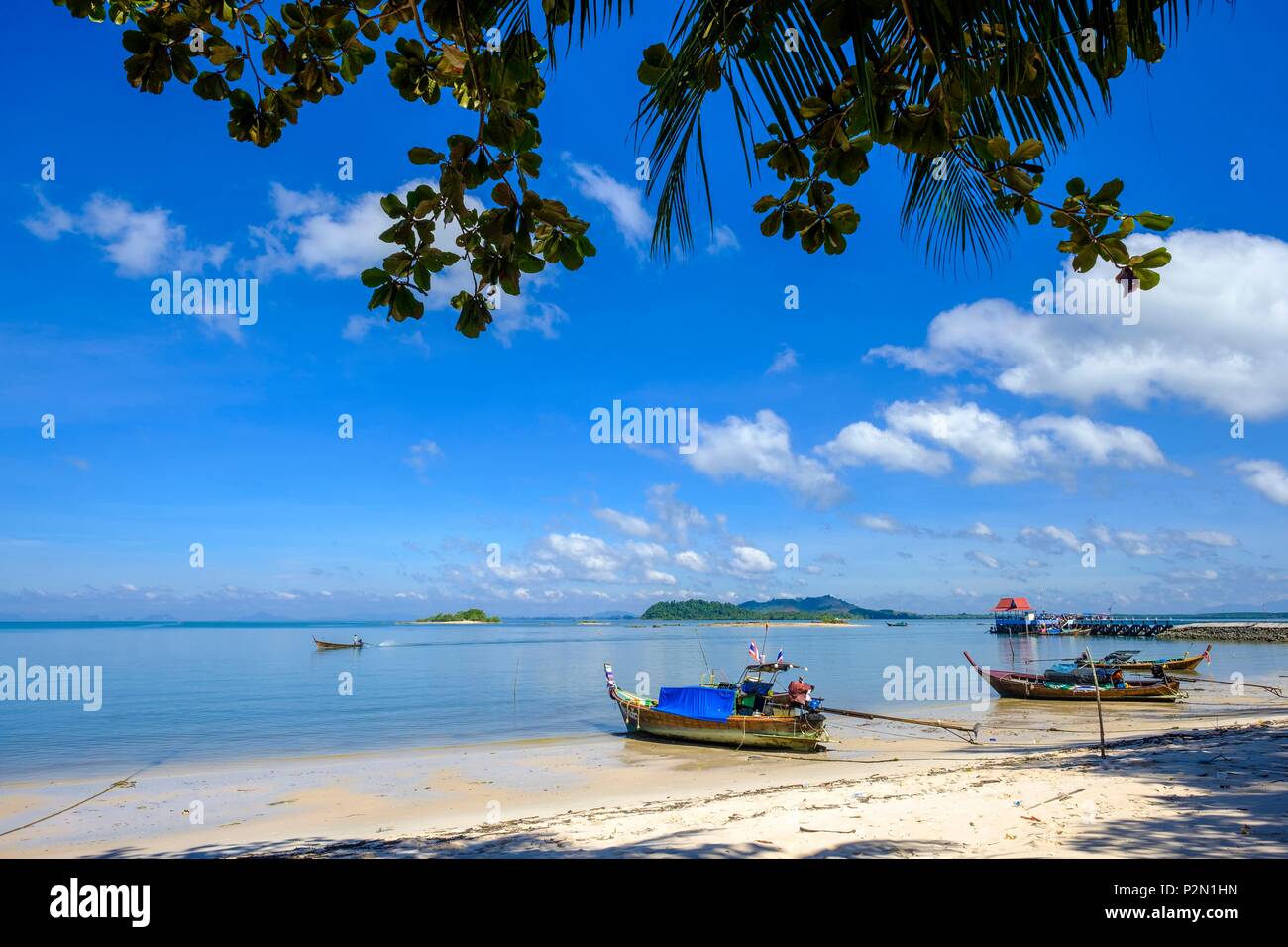 Thailand, Trang province, Ko Sukorn island, the beach near Ban Siammai ...