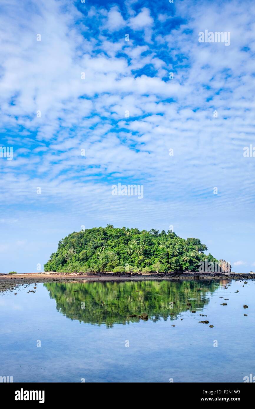 Thailand, Trang province, Ko Libong island, islet facing Haad Kao Lang ...