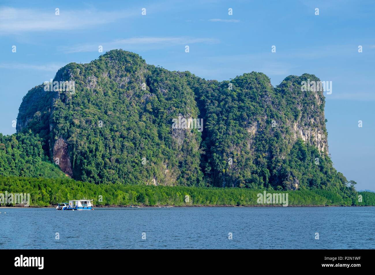 Thailand, Trang province, Ko Libong island, karst formations near Hat ...