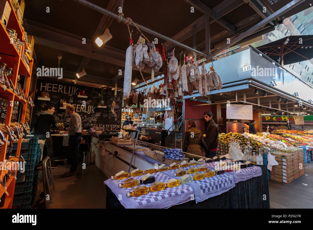 Netherlands, Southern Holland province, Rotterdam, Markthal Market ...