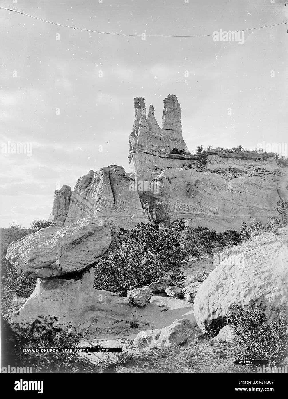 Old no 122 navajo church near fort wingate hi-res stock photography and ...